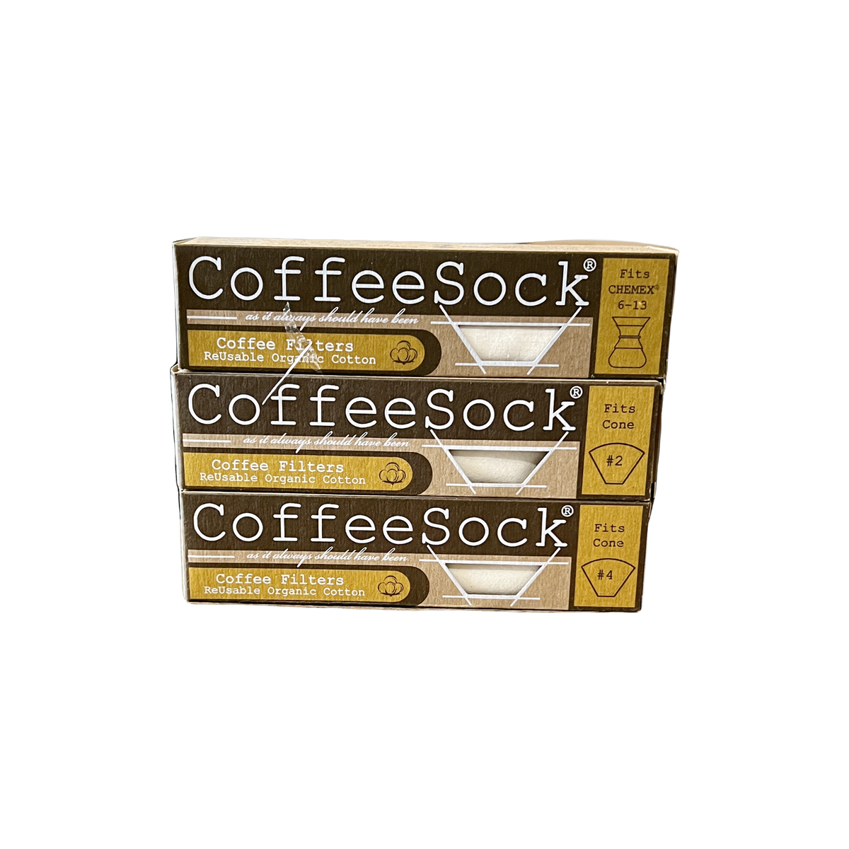 CoffeeSock Reusable Organic Cotton Filters – Big Creek Coffee Roasters